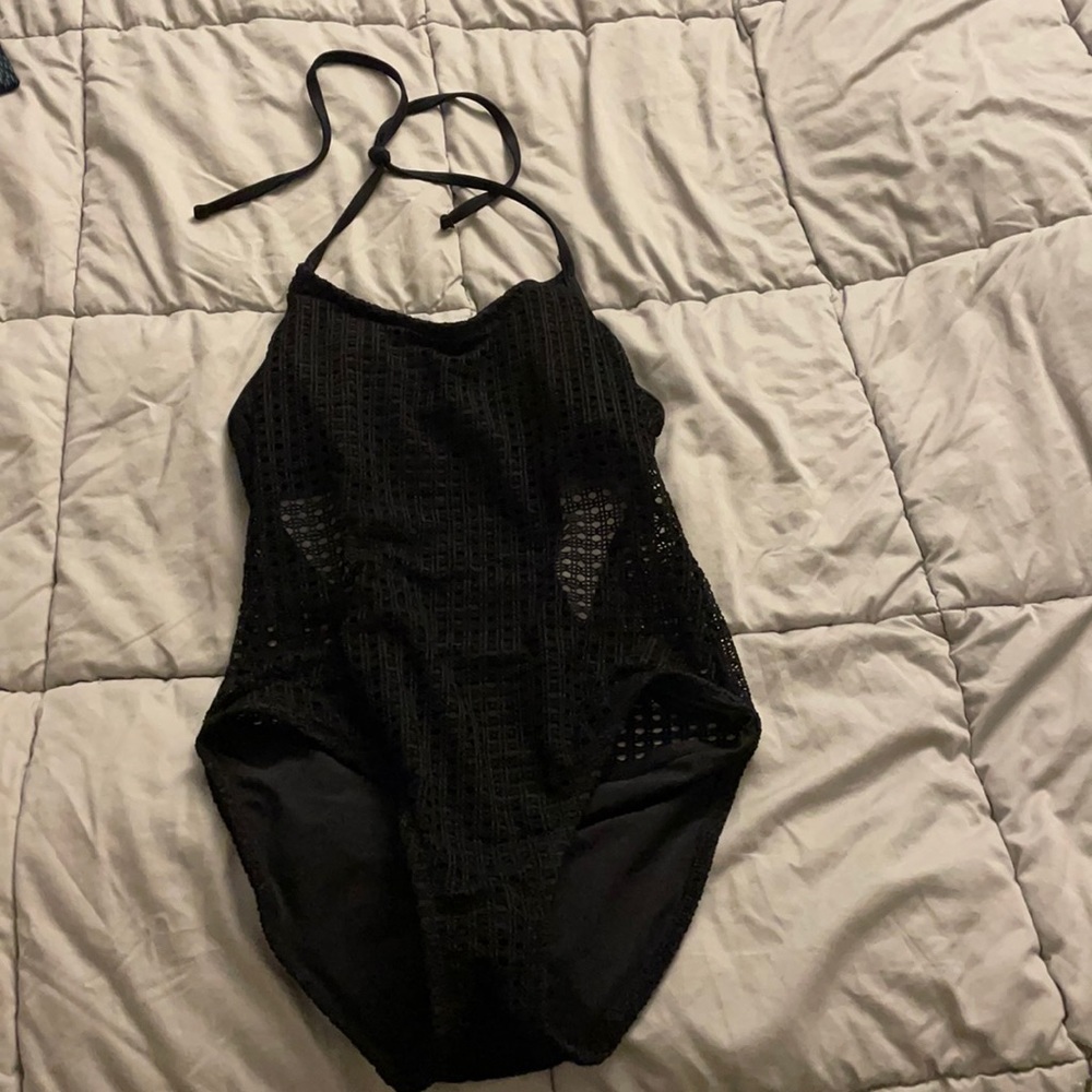 Xhileration One-Piece Mesh Bathing Suit (Unworn) - Gem